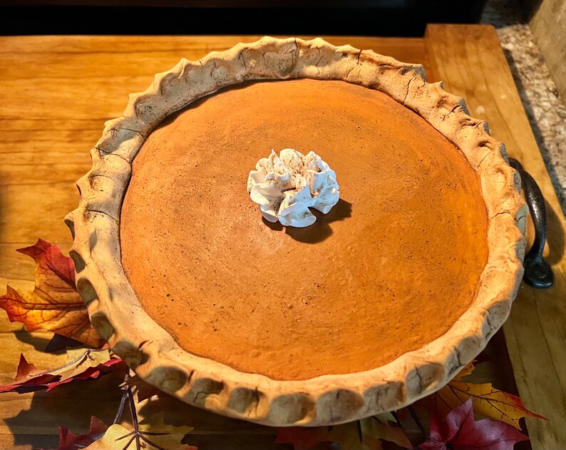 Primitive Faux 10” Pumpkin Pie, Farmhouse, Faux Food Display, Desserts ...