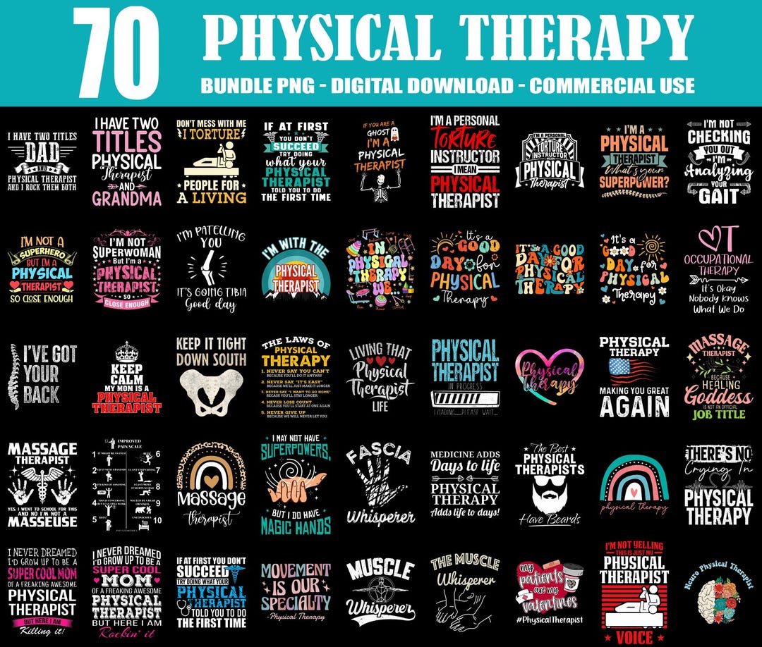 70 Designs Physical Therapist Bundle Png, Occupational Therapy Png ...