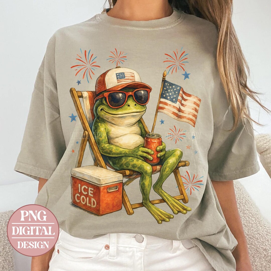 Frog 4th of July USA PNG, American Flag Png, Frog Png, Patriotic Frog ...