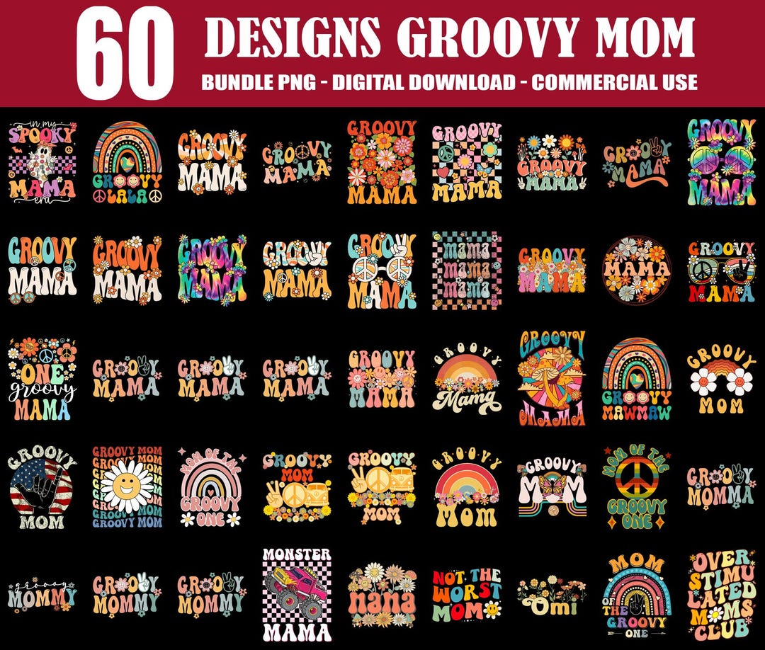 60 Designs Boho Floral Mama Png Bundle, Vintage Mama Png, Mom Life Png ...