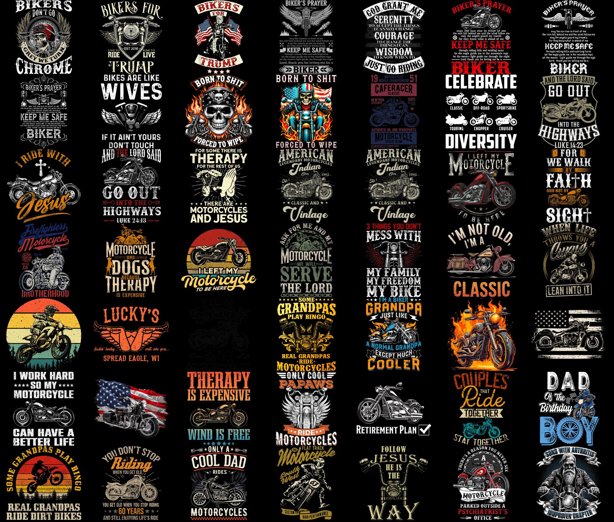 100 Designs Motorcycle PNG Bundle, Streetwear Motorcycle Biker Png ...
