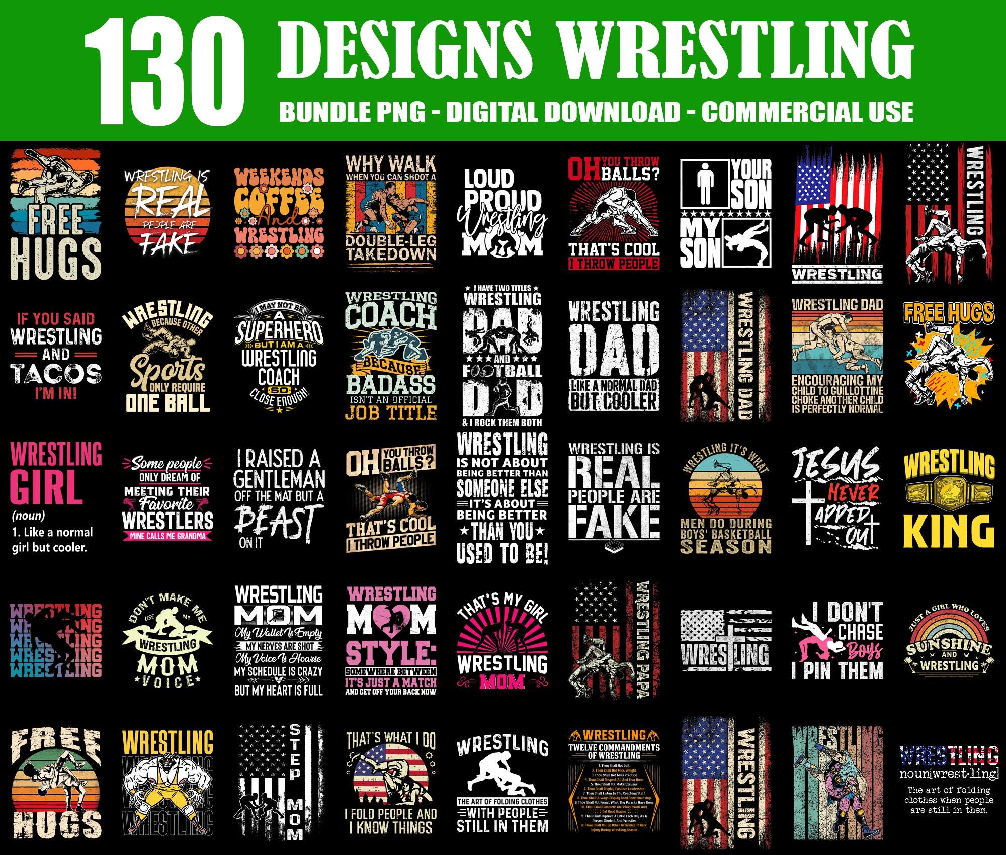 130 Designs Wrestling Bundle Png, Funny Wrestling Png, Wrestling Team ...