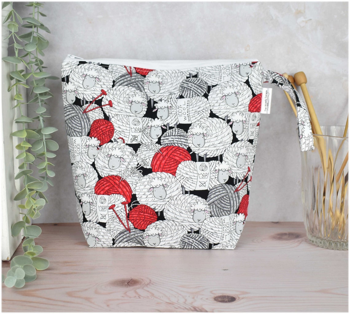 Medium Sheep Project Bag Sheep Gifts for Knitter Work in | Etsy