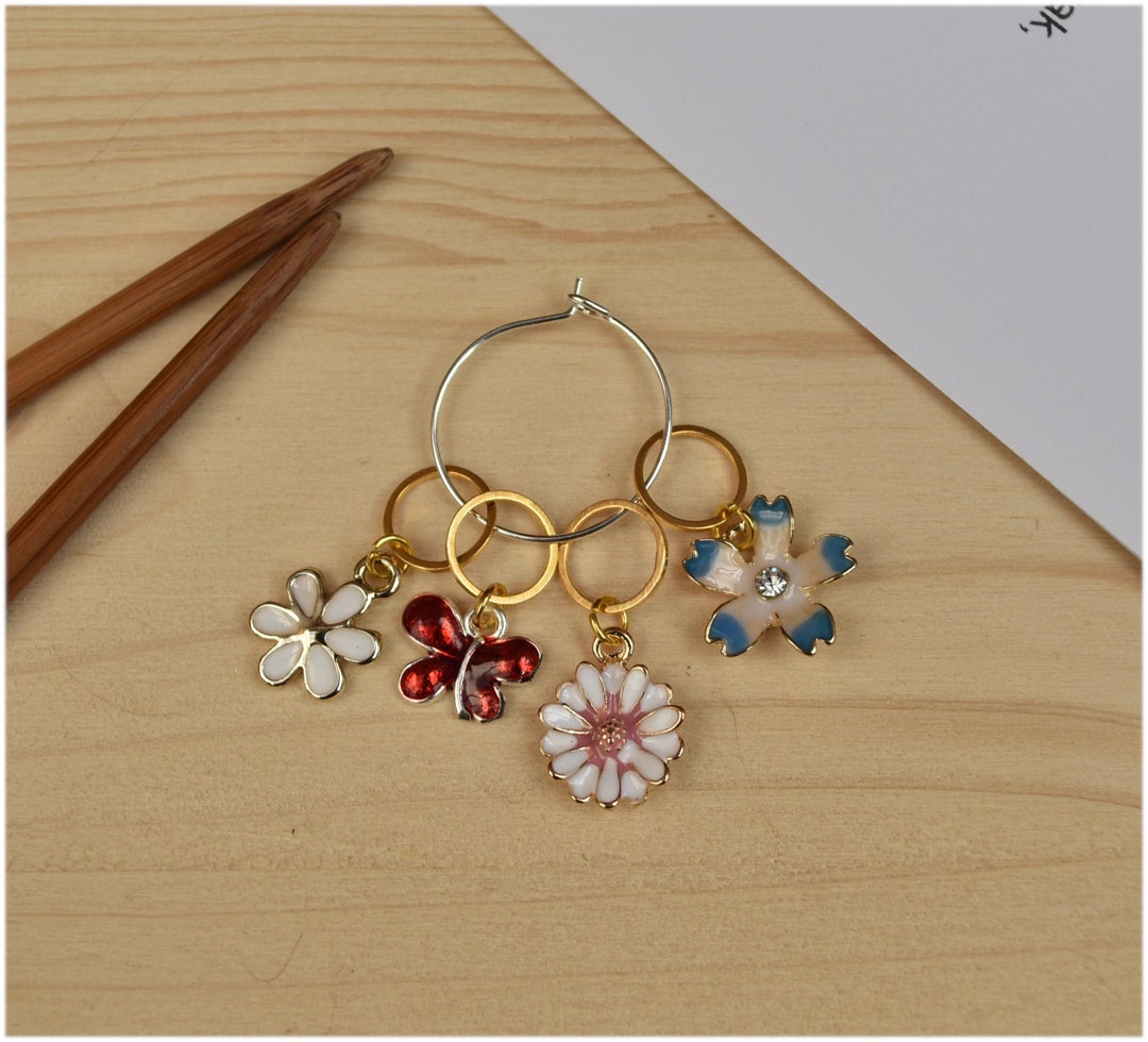 Flower Stitch Markers Stitch Marker Set Stitch Markers for - Etsy