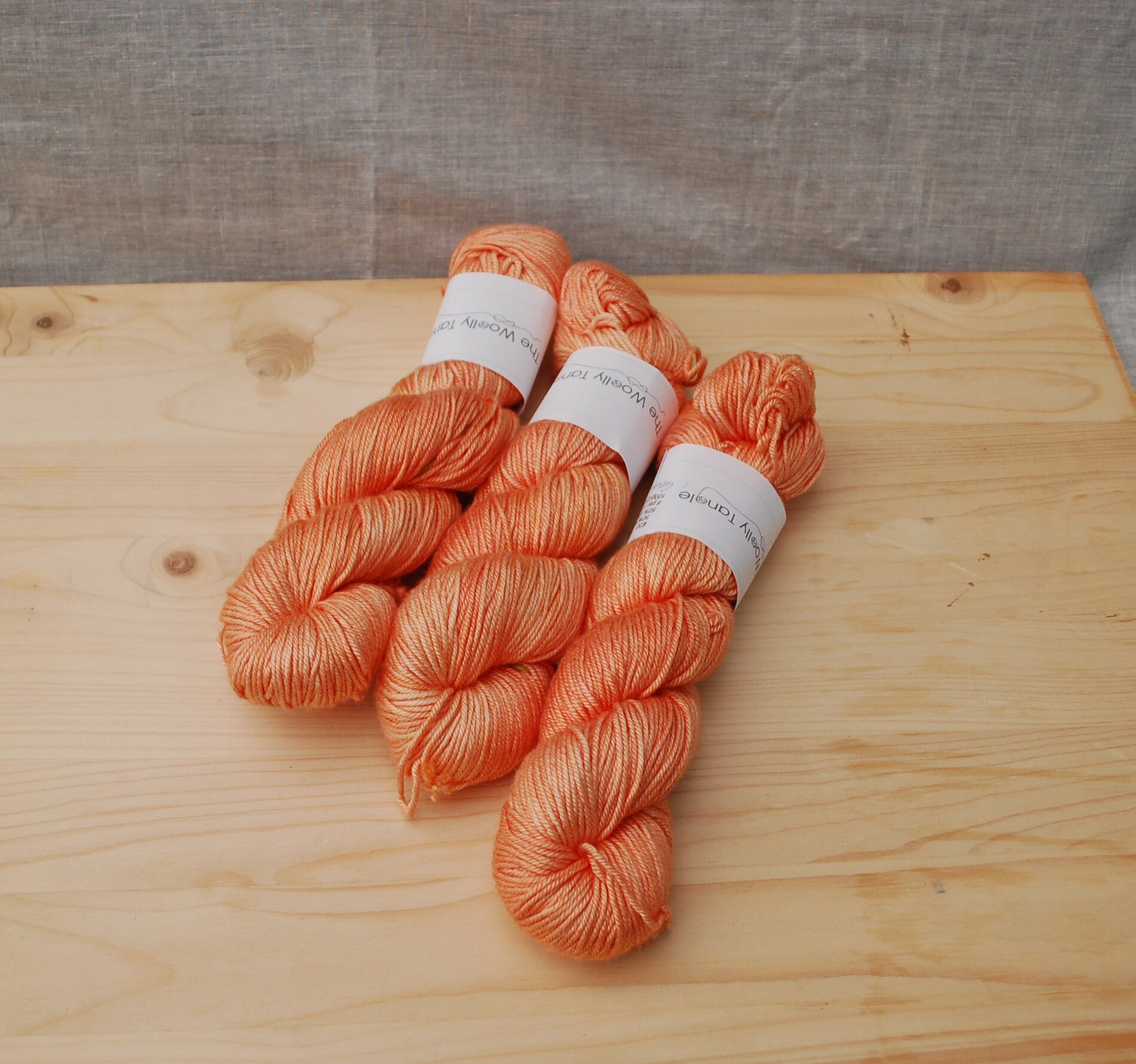 Double knit yarn merino silk yarn hand dyed dk orange dk | Etsy