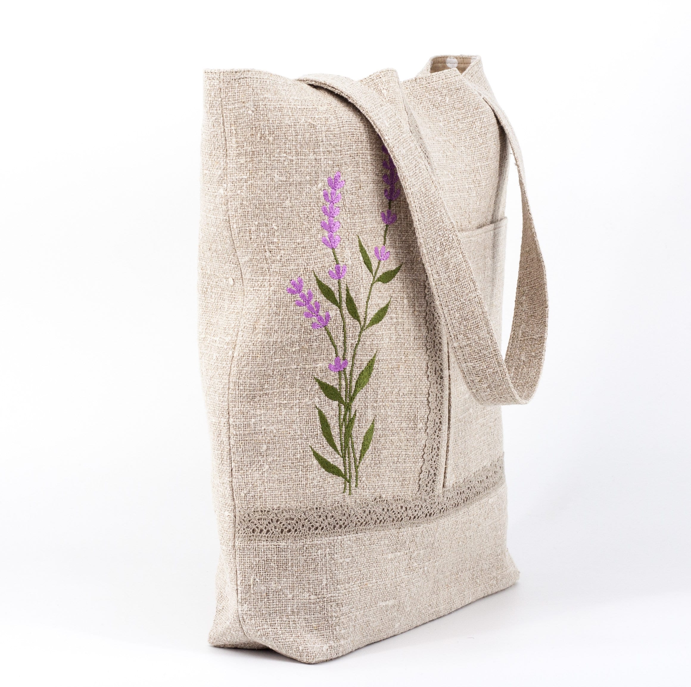 Linen Tote Bag Burlap Shoulder Bag Embroidered Linen Bag | Etsy