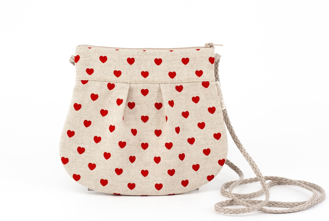 Linen Crossbody Mini Purse, Small Crossbody Bag for Woman, Romantic ...