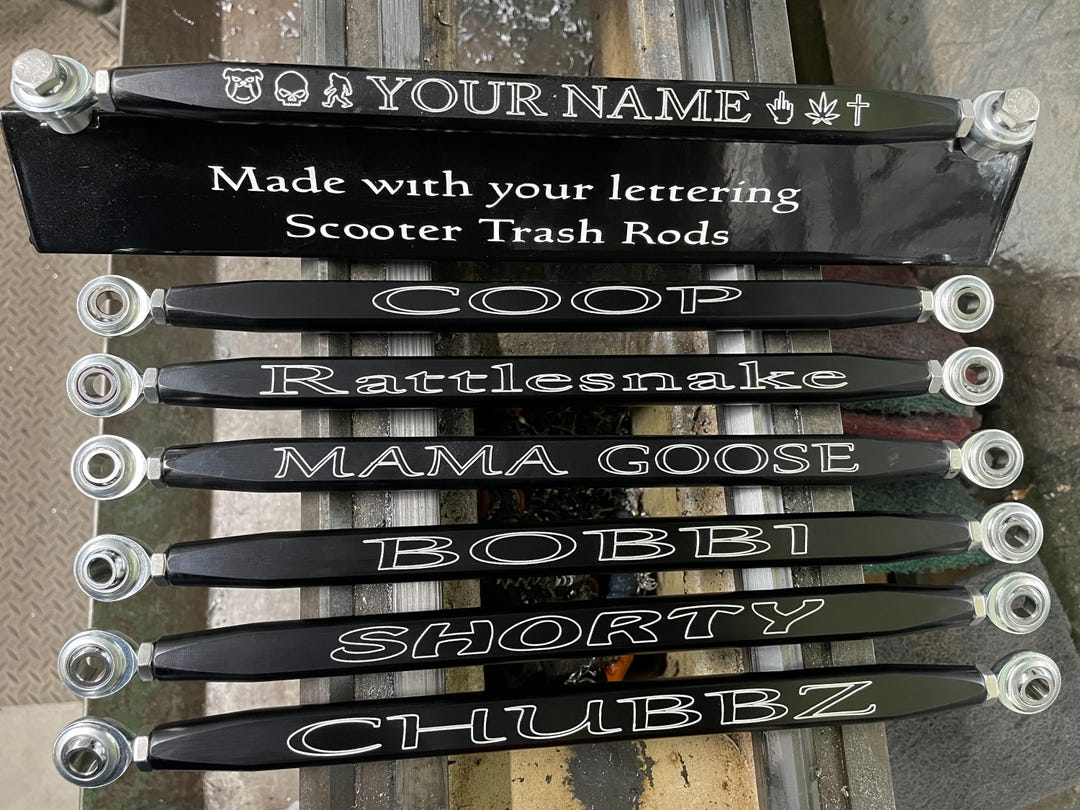 Harley Custom Engraved Shift Linkage Gloss Black, FLH, CNC Cut, Billet ...