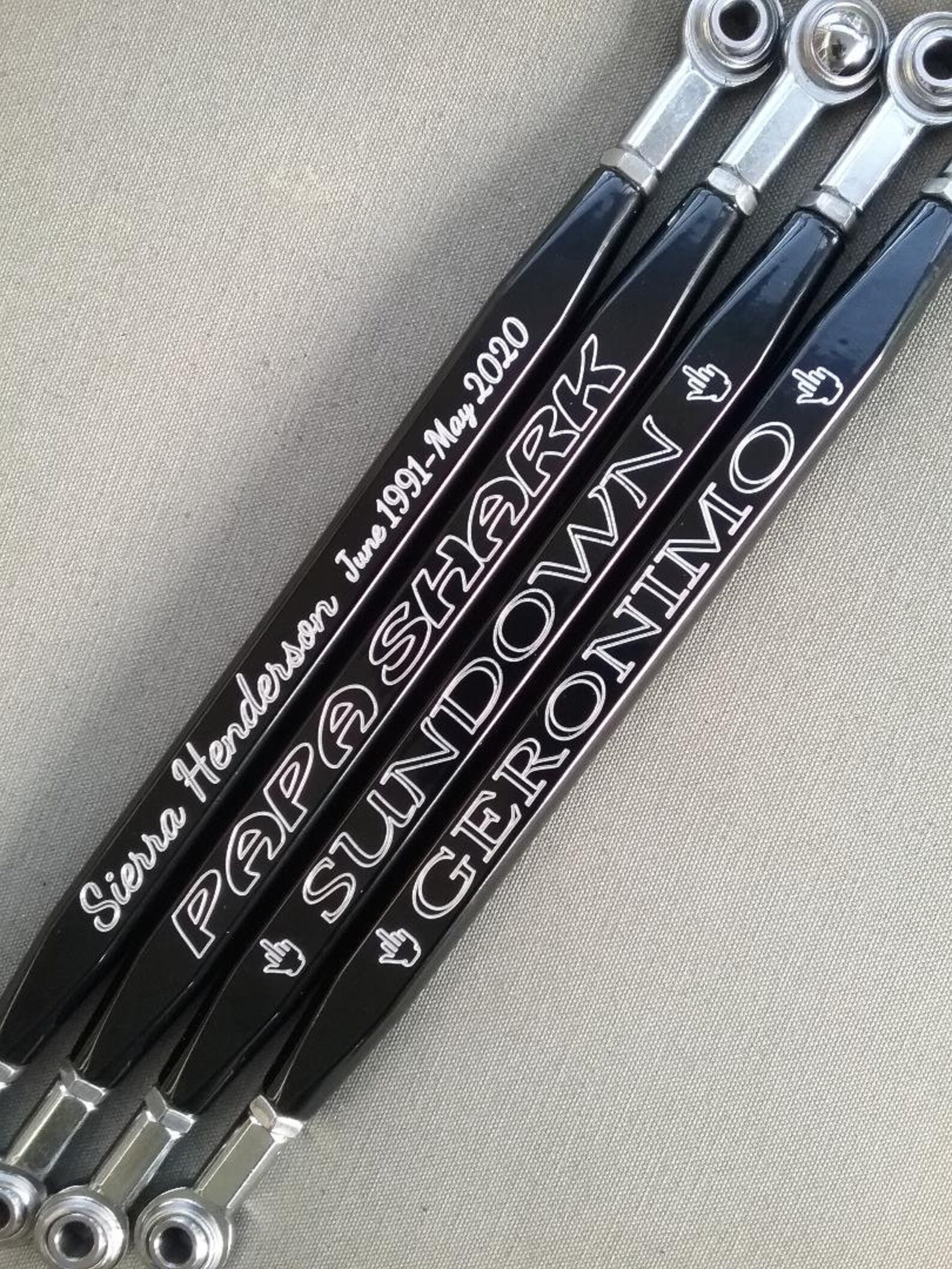 Custom Harley Davidson Shift Rod Engraved Linkage One of a Kind ...