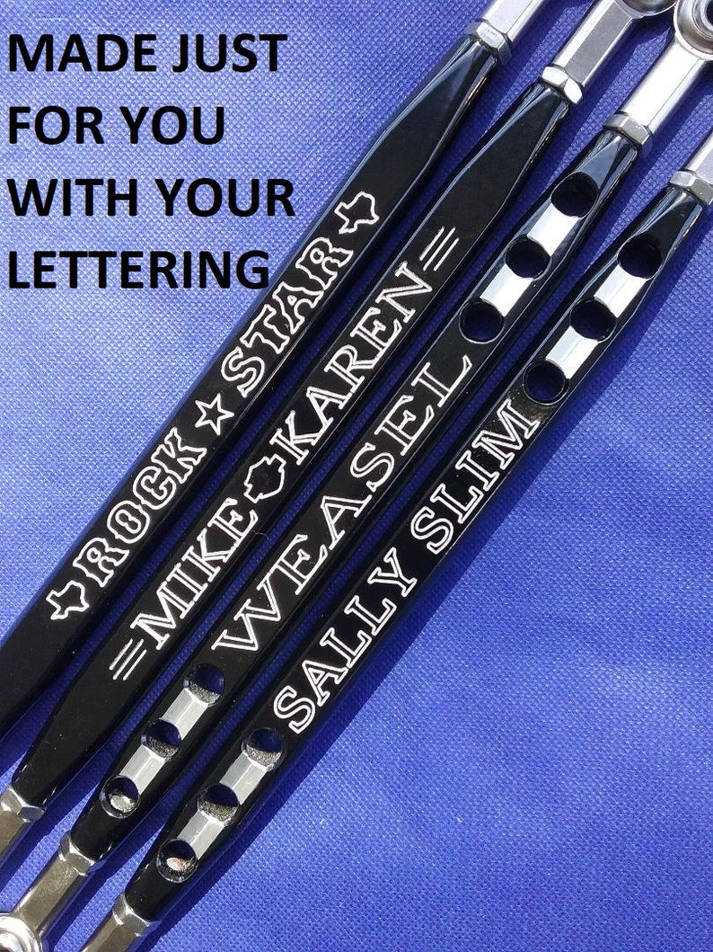 Harley custom engraved shift linkage gloss black FLH CNC | Etsy