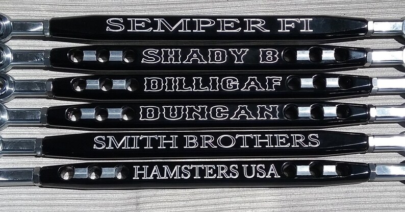 Harley custom engraved shift linkage gloss black FLH CNC | Etsy