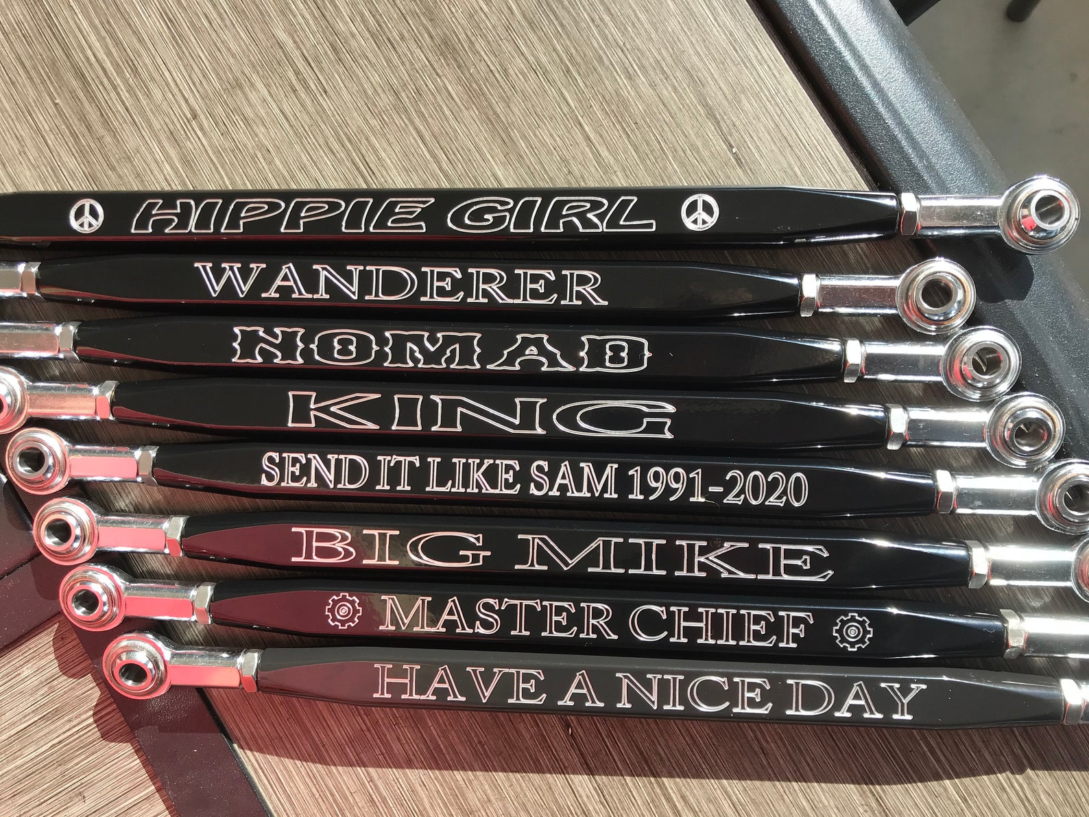 Custom Harley Davidson Shift Rod Engraved Linkage One of a Kind ...