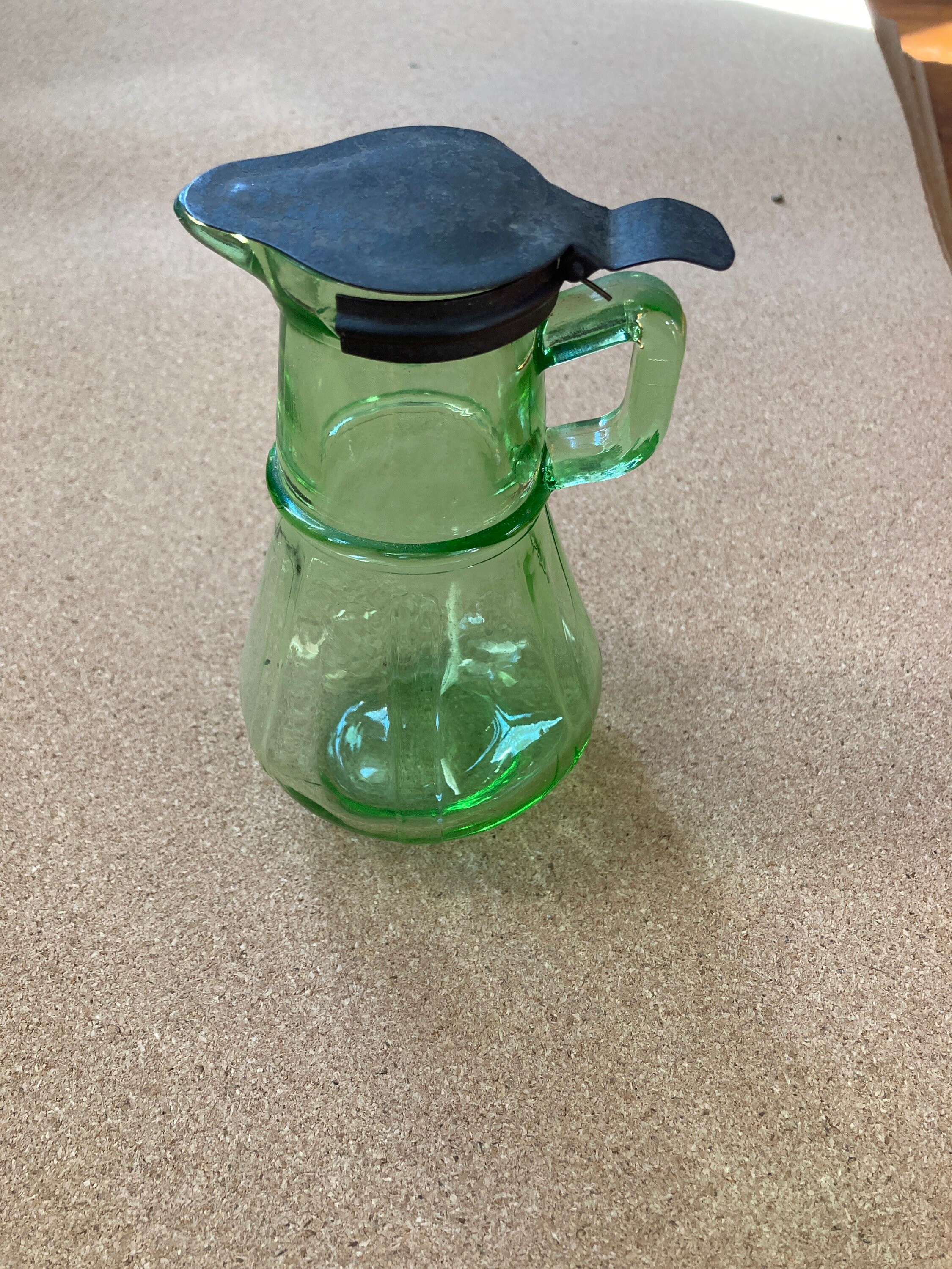 Depression Era Green Maple Syrup Pitcher - Etsy