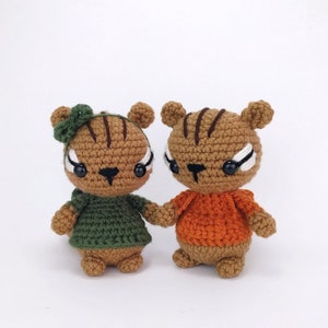 PATTERN: Charlee and Chip the Chipmunks Chipmunk Pattern Amigurumi ...