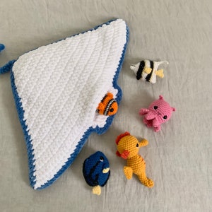 PATTERN PACK - Mega Ray and 7 Sea Friends Patterns - Ray, Angelfish ...