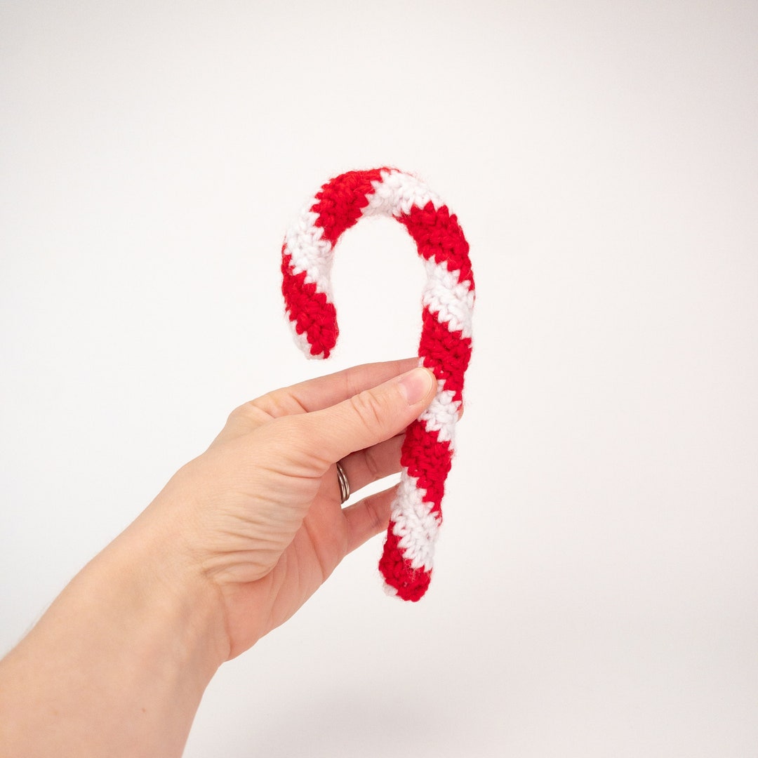 PATTERN: Crochet Candy Cane Pattern Easy Crocheted Candy Cane Ornament ...