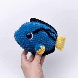 PATTERN: Beckett the Blue Tang Pattern - Amigurumi Plush Blue Tang ...