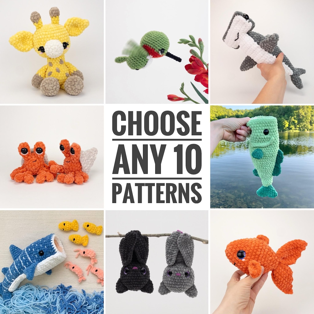 PATTERN PACK - Choose Any 10 Patterns - Customizable Bulk Pattern Pack ...