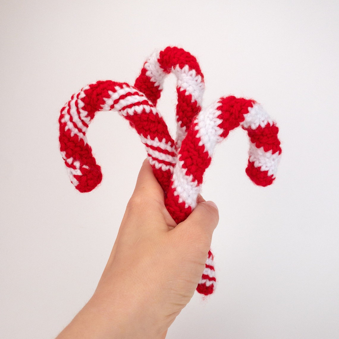 PATTERN: Crochet Candy Cane Pattern - Easy Crocheted Candy Cane ...