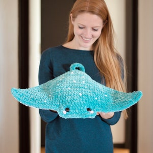 PATTERN: No Sew Plush Ruby Ray the Mega Ray Pattern Amigurumi Huge ...