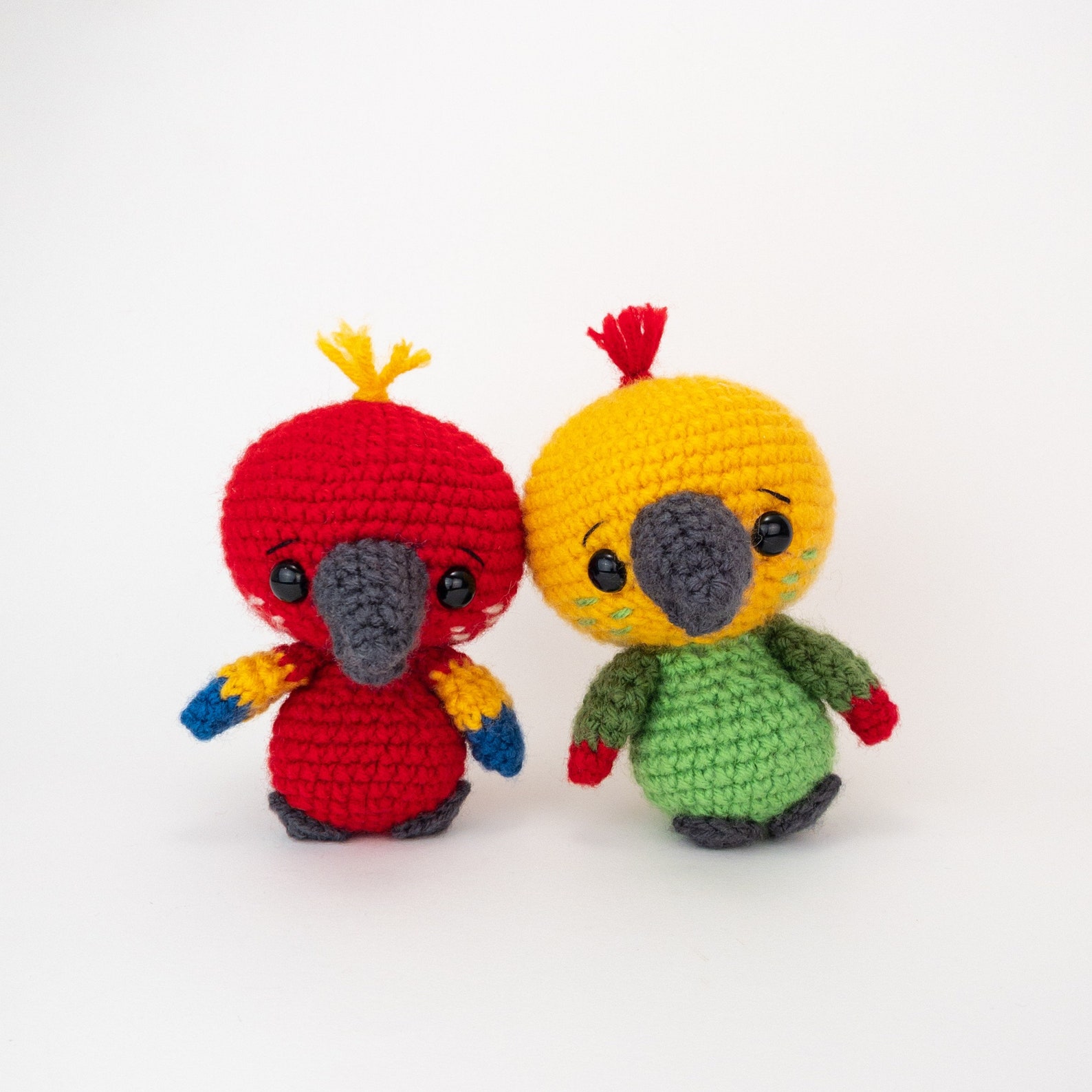 PATTERN: Pedro & Pip the Parrots - Crochet Parrot Pattern - Amigurumi ...