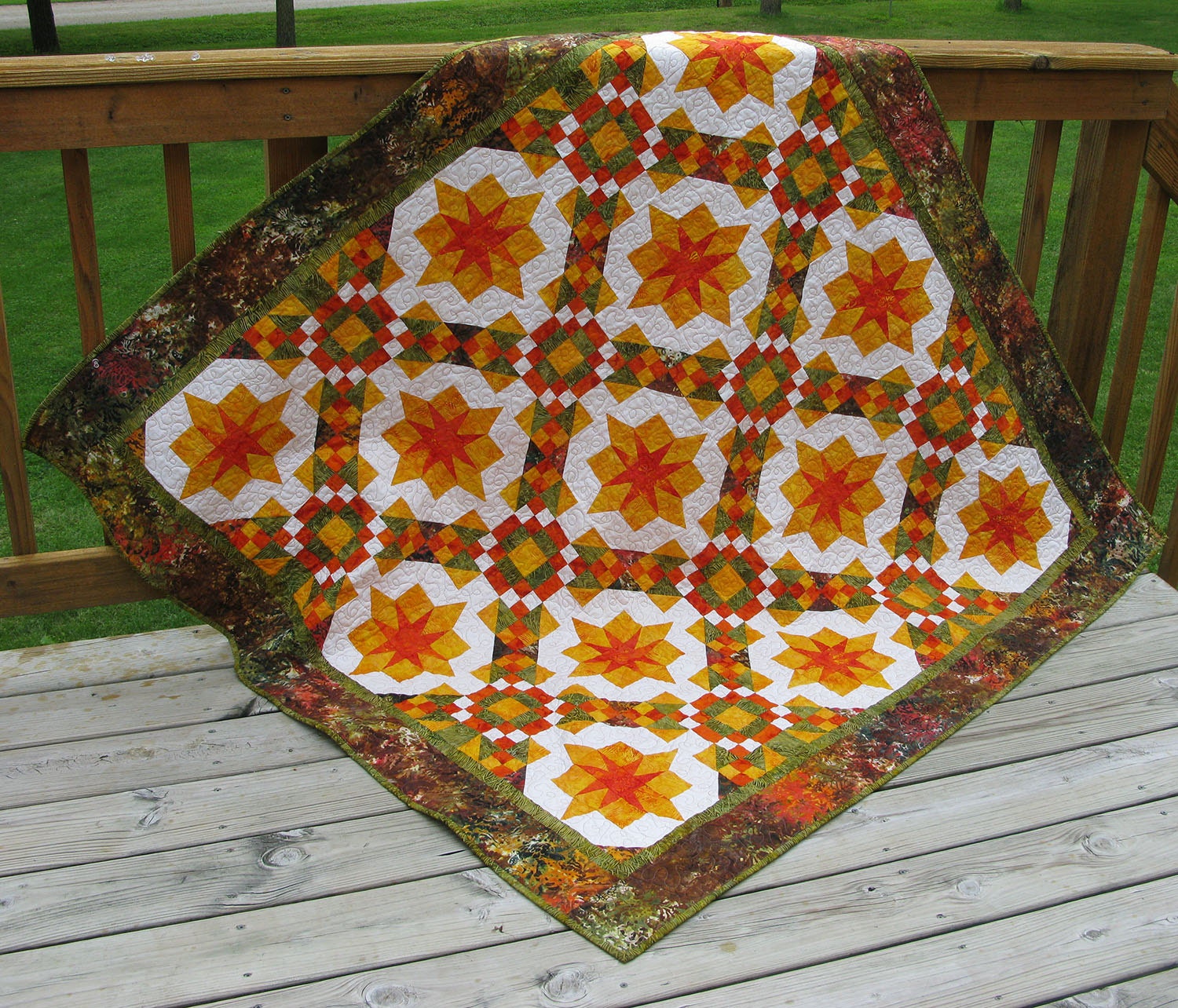 Golden Sunset Quilt Pattern, PDF, Instant Download, Lap Quilt, Modern ...