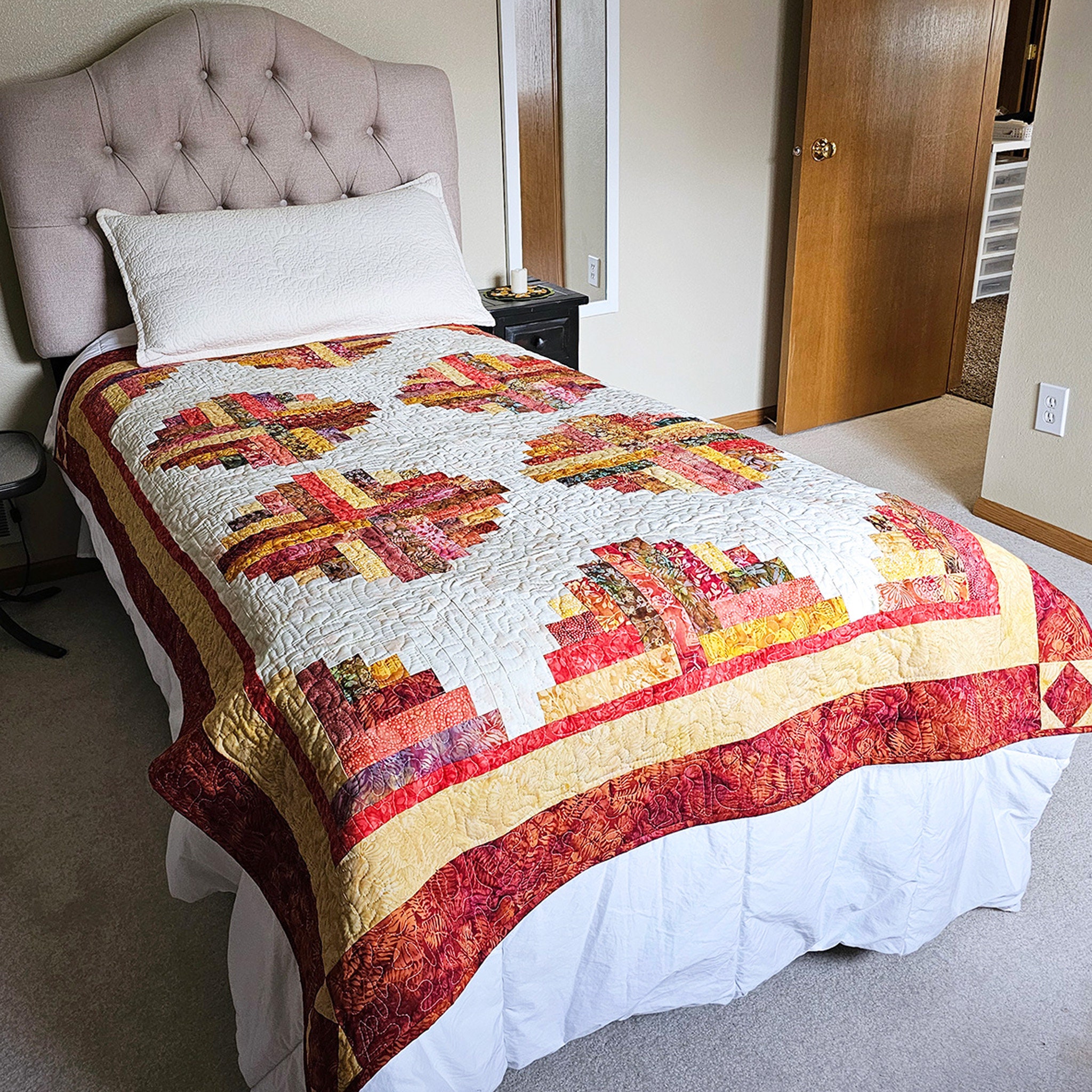 Mirage Offset Log Cabin Quilt PDF - Etsy