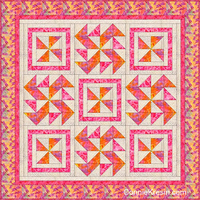 Spinners Quilt Pattern Made From 2 Easy Quilt Blocks PDF - Etsy