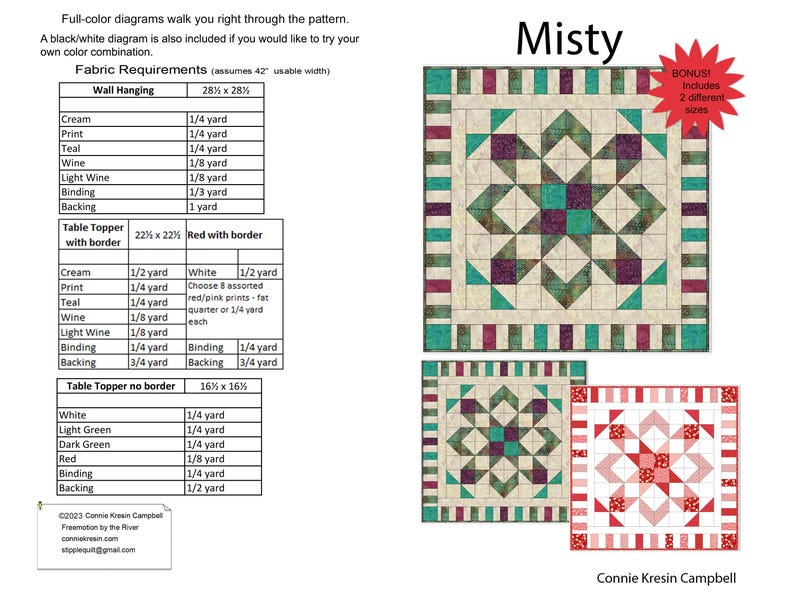 Misty Quilt Pattern PDF - Etsy