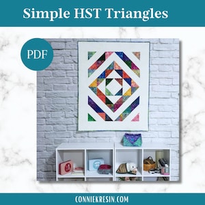Simple Half Square Triangle HST Wall Hanging or Baby Quilt PDF - Etsy