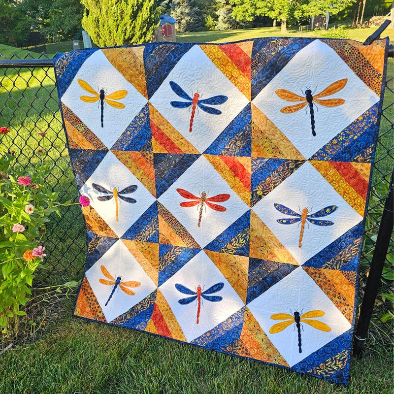 Dragonfly Quilt Pattern - Etsy