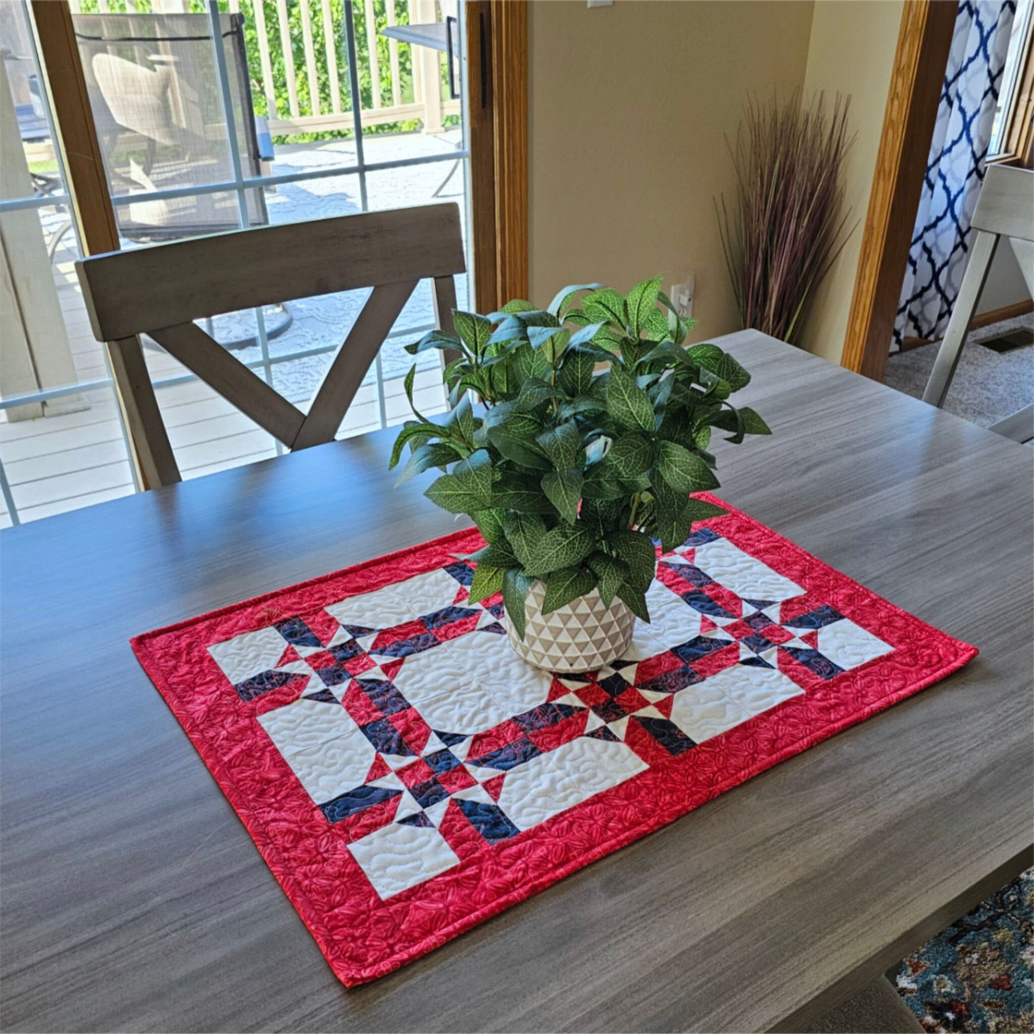 4th of July Quilted Table Runner Pattern PDF - Etsy