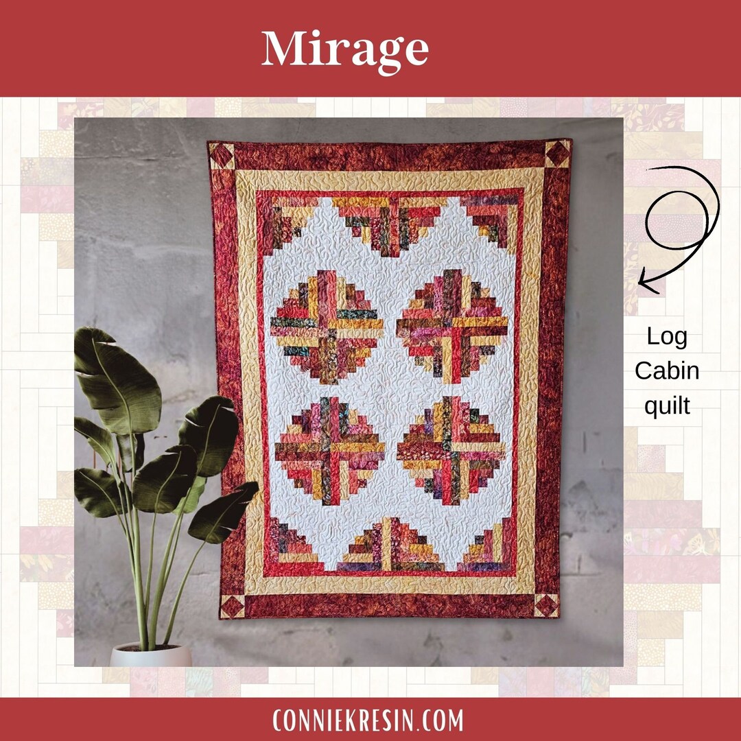 Mirage - Offset Log Cabin Quilt PDF - Etsy