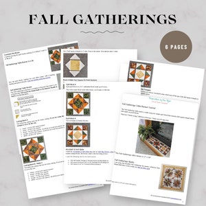 Fall Gatherings Table Runner Pattern PDF - Etsy