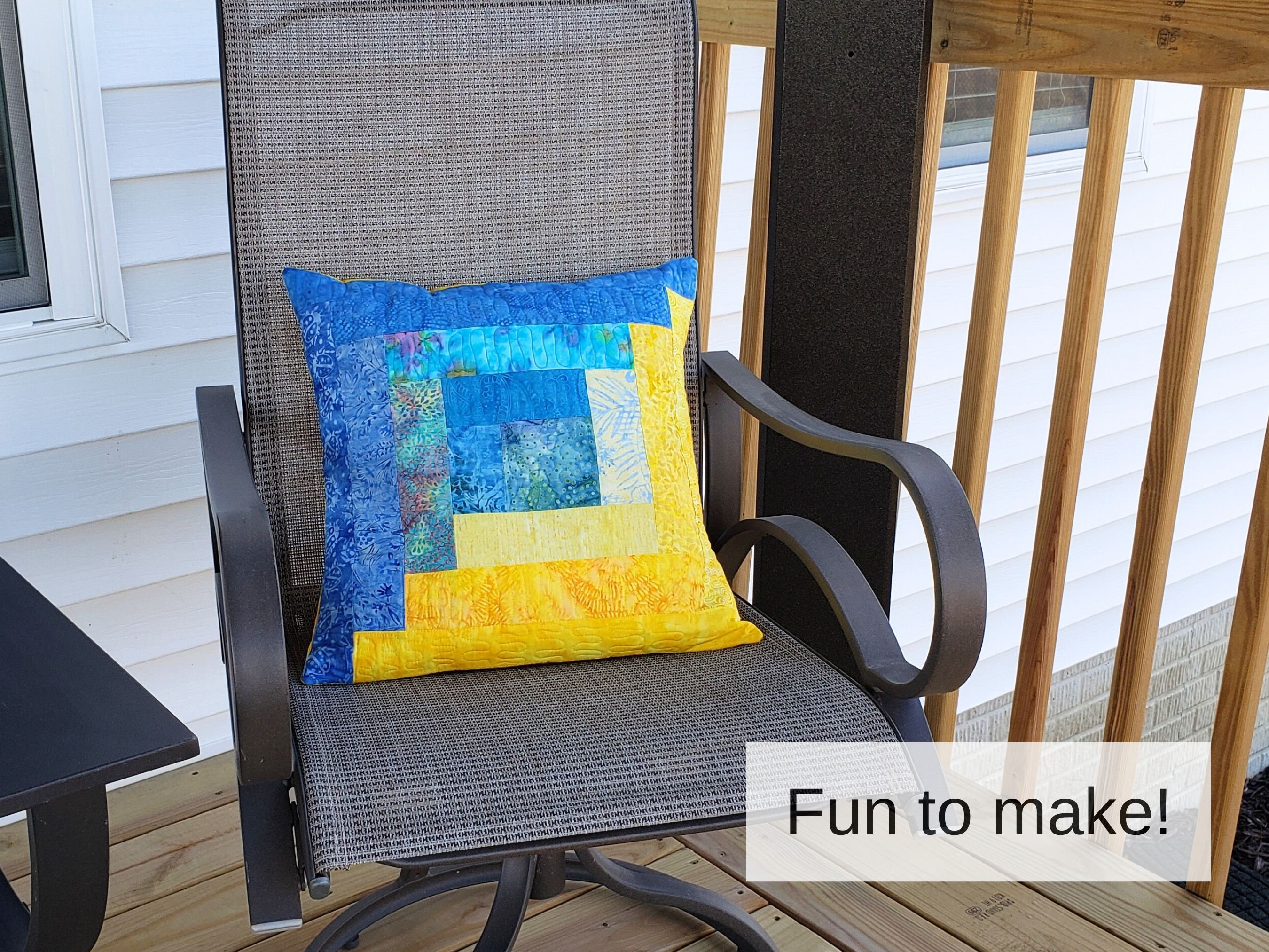 18 Inch Log Cabin Quilted Pillow PDF - Etsy