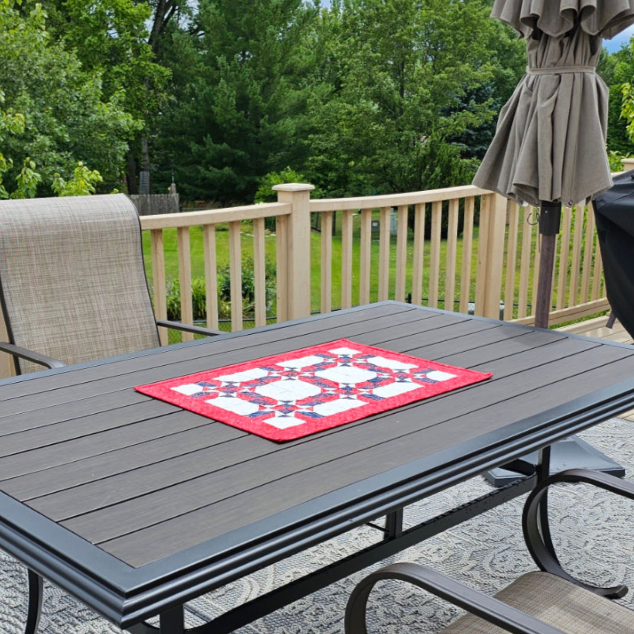 4th of July Quilted Table Runner Pattern PDF - Etsy