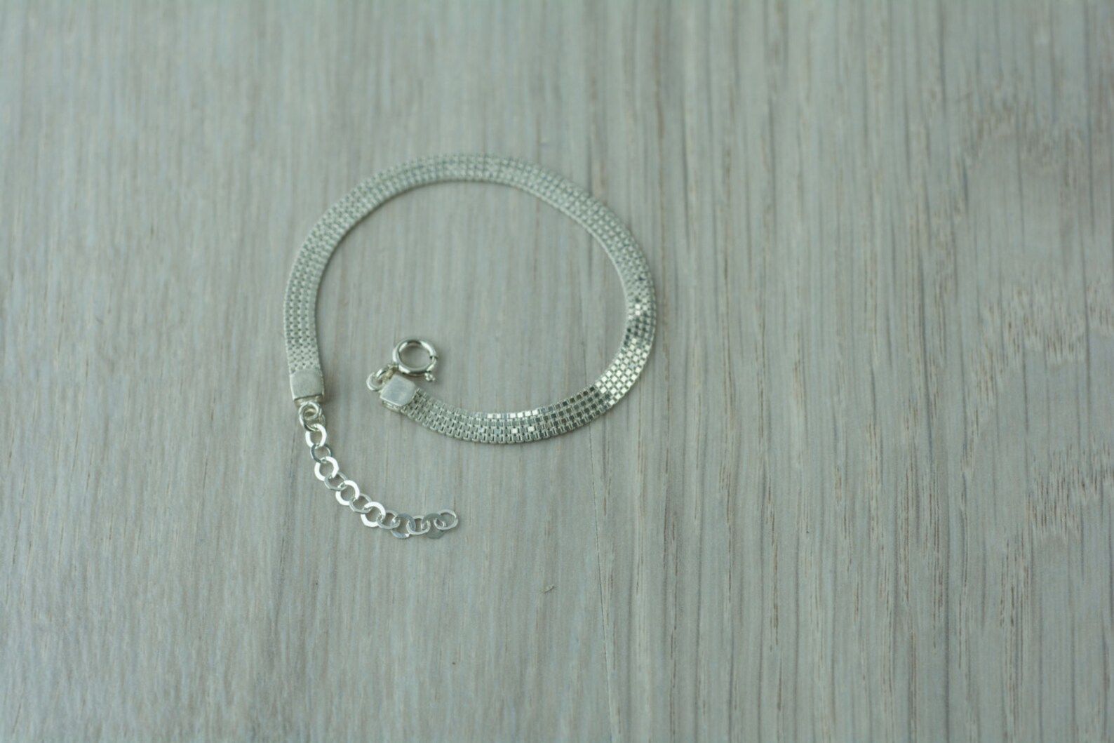 Sterling Silver Flat Band Bracelet This Prestigious Piece of | Etsy