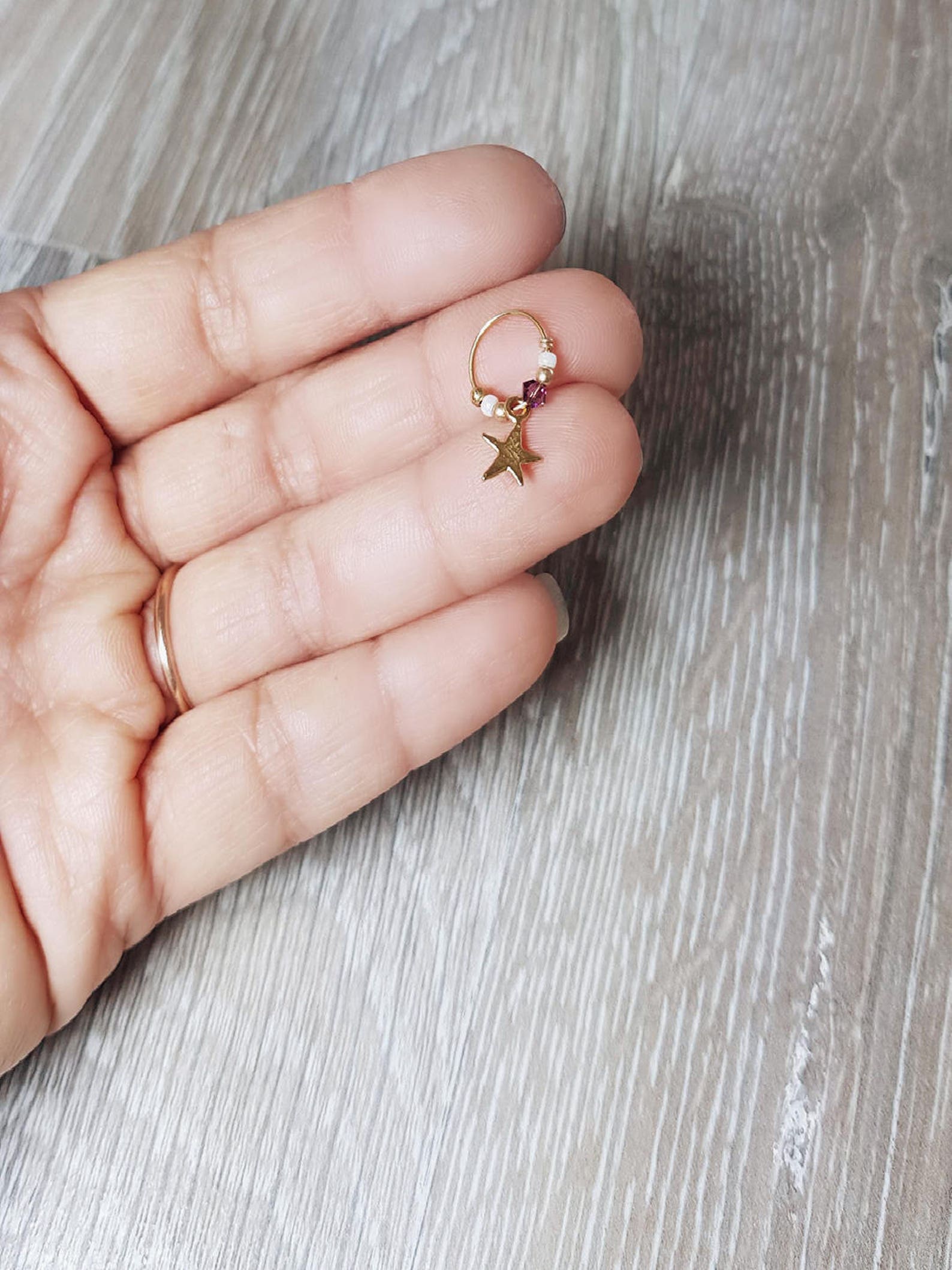 Gift Idea Handmade Star Pendant Piercing Earring That Can Be Used for ...