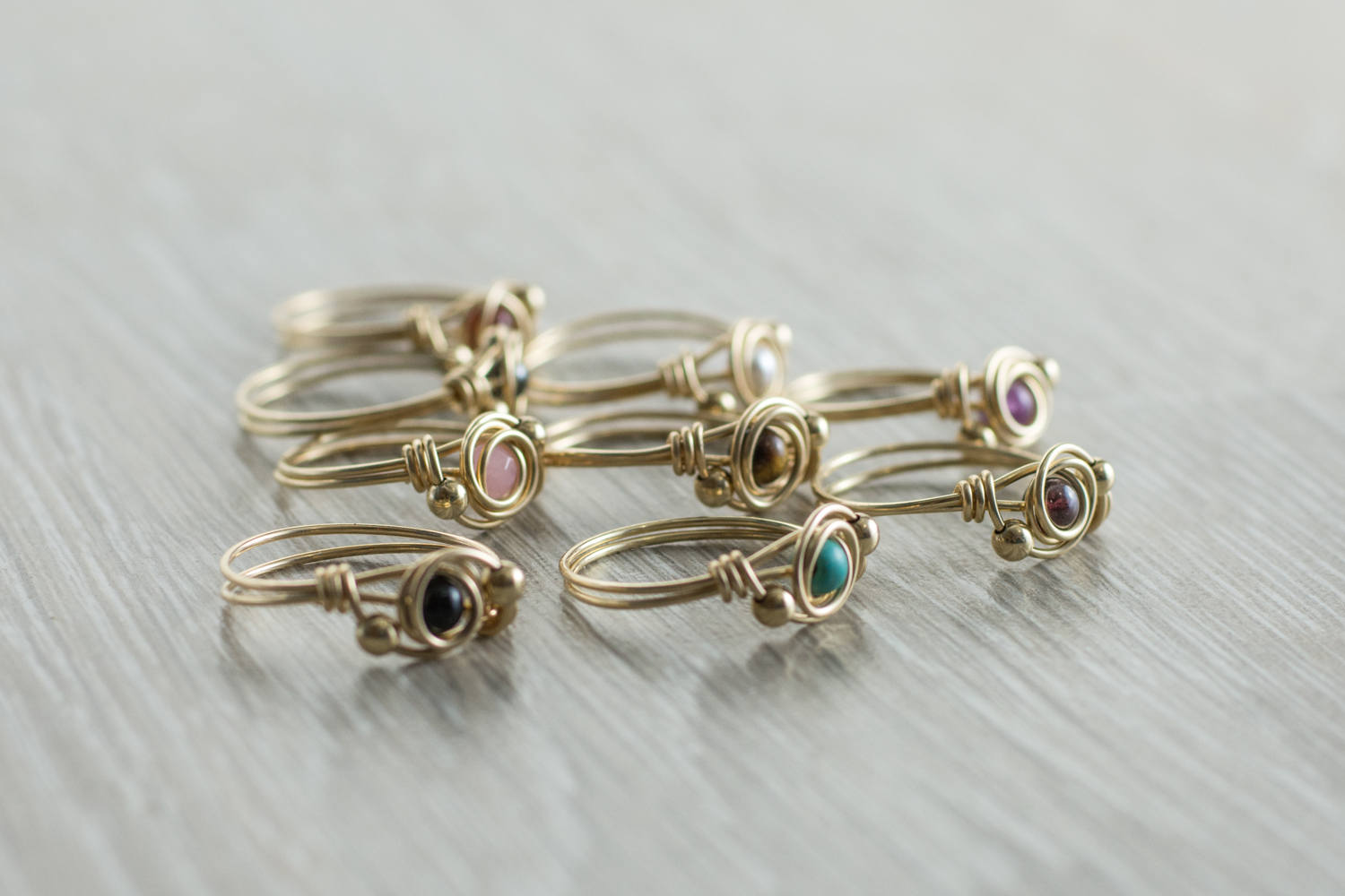 Sterling Silver / Gold Filled Wrapped Wire Ring & Genuine Rose | Etsy