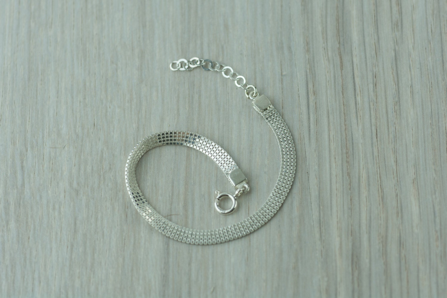 Sterling Silver Flat Band Bracelet This Prestigious Piece of | Etsy