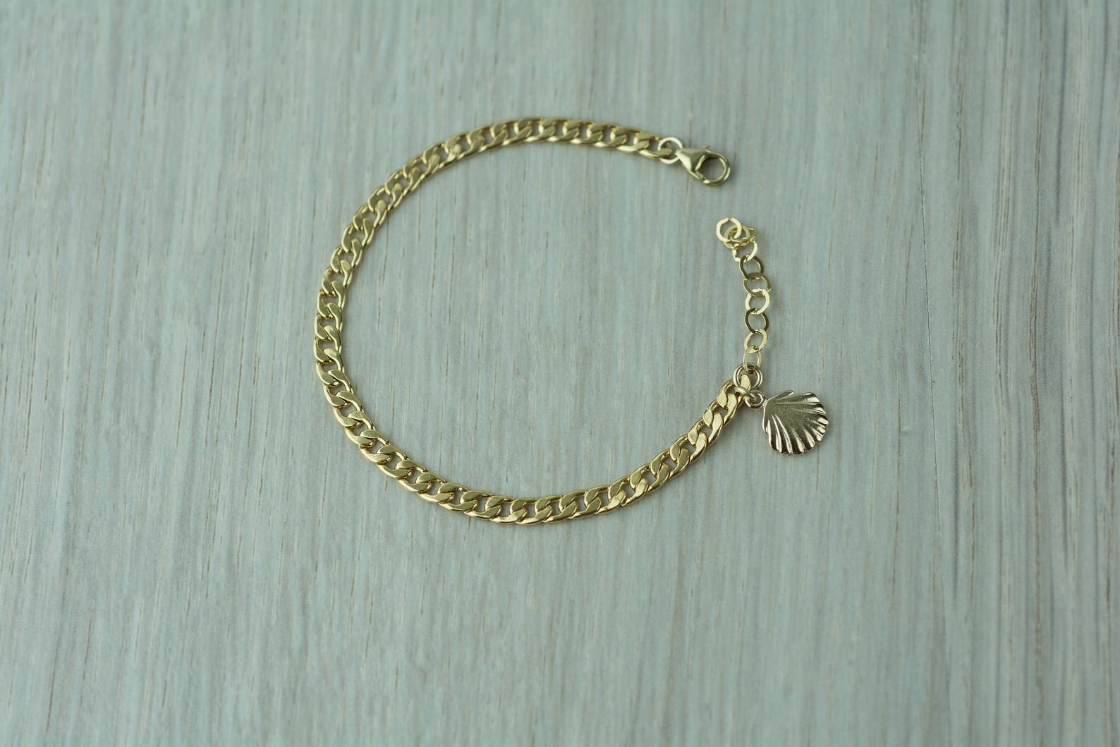 Gold Filled Nautical Charm Seashell Bracelet the piece of | Etsy