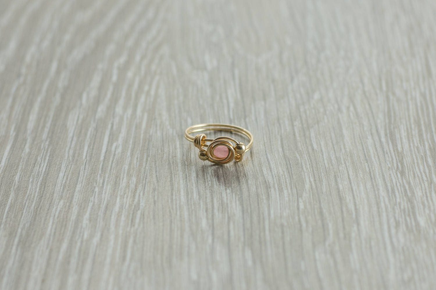 Sterling Silver / Gold Filled Wrapped Wire Ring & Genuine Rose | Etsy