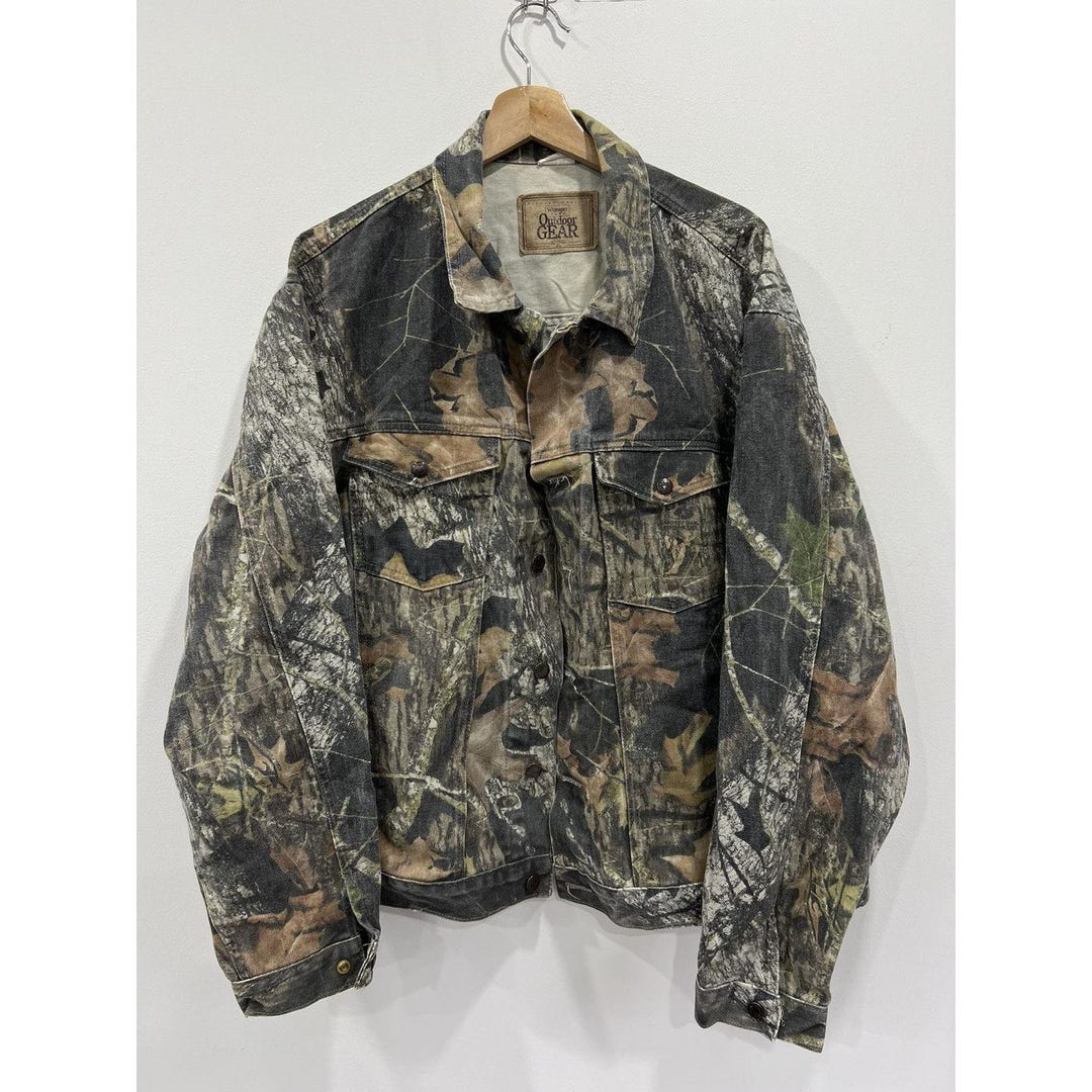 Vintage Camo Real Tree Denim Jacket Trucker - Etsy