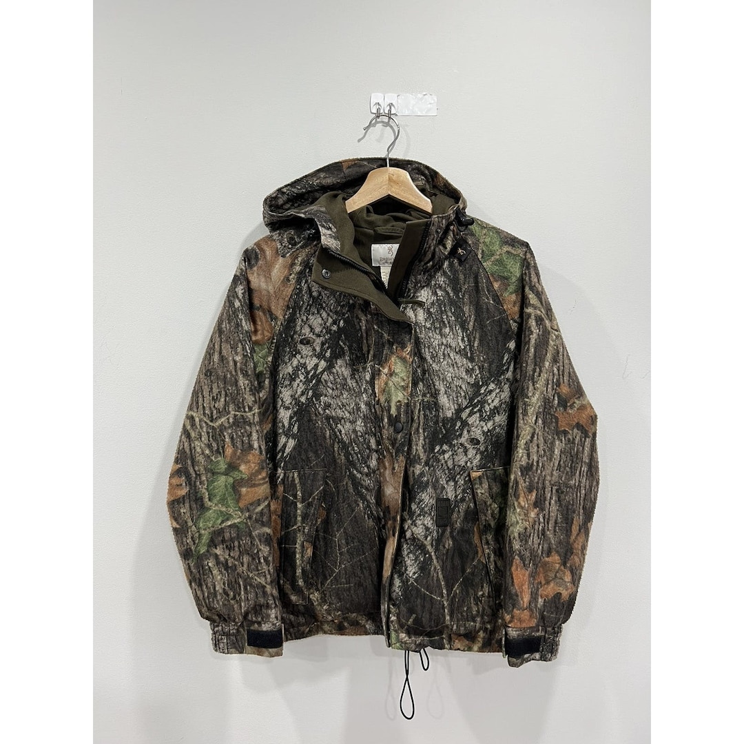 Vintage Real Tree Camo Jacket Zip up Browning Mossy Oak - Etsy