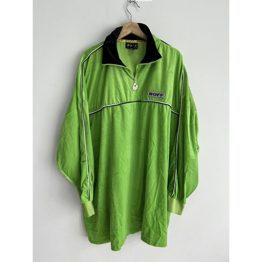 Vintage 90s Boff Quarter Zip Sweater Green 5XL Baggy - Etsy