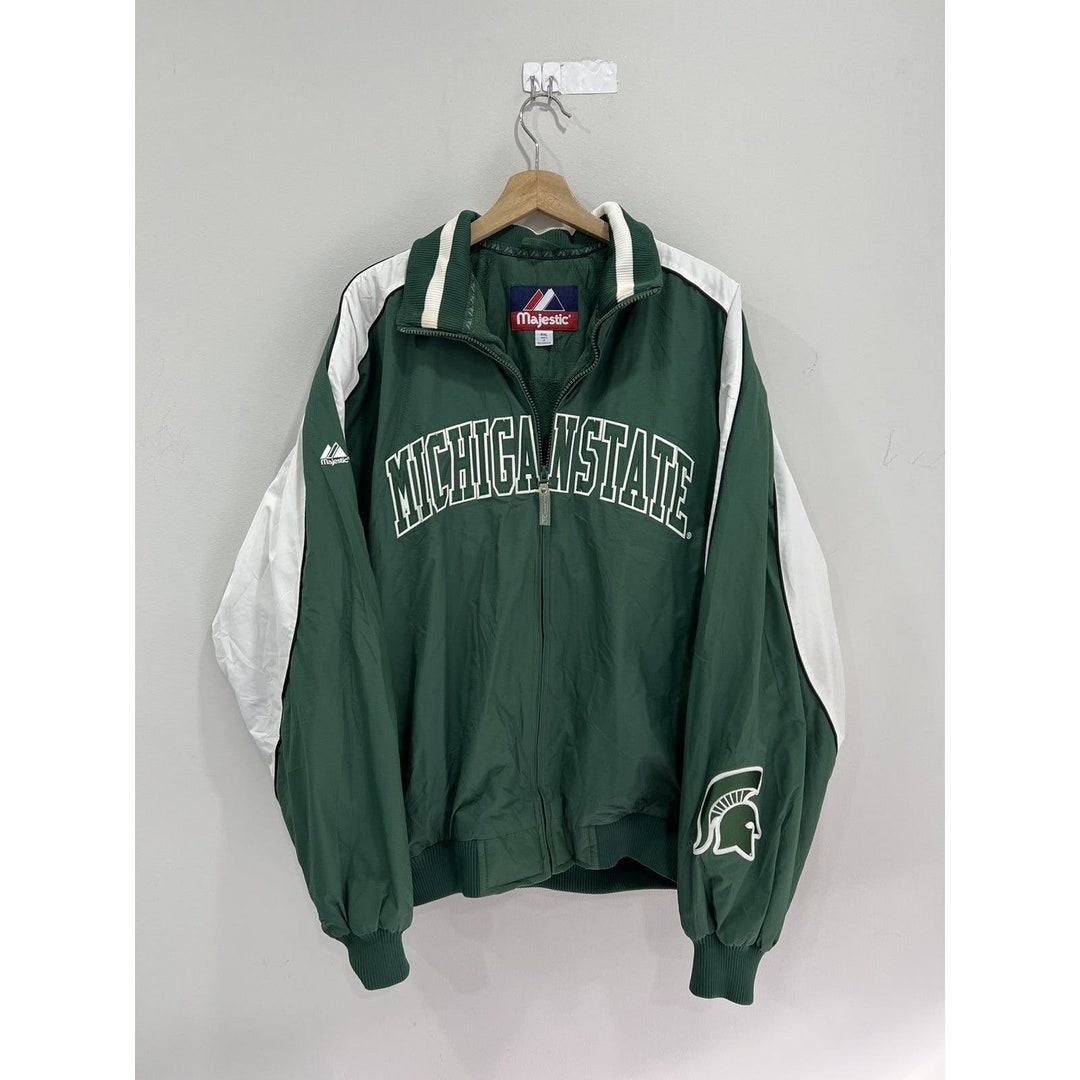 Vintage Michigan State Jacket Zip Forest Green XXL Spartans - Etsy