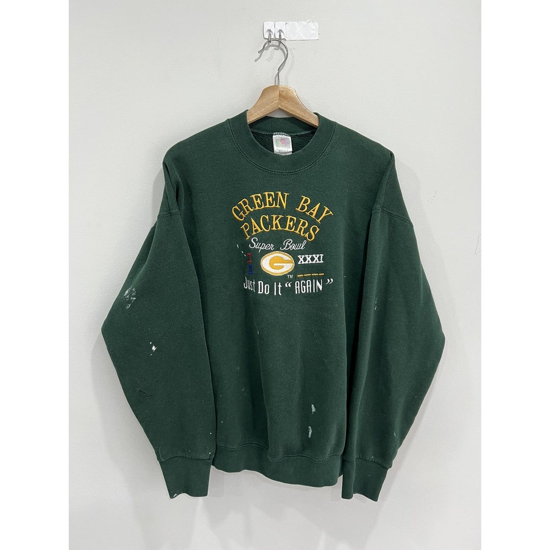 Vintage Green Bay Packers Sweater Football Paint Splatter - Etsy