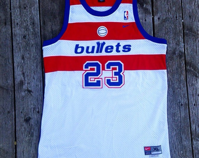 Michael Jordan MJ Throwback Swingman Washington Bullets Jersey XL - Etsy