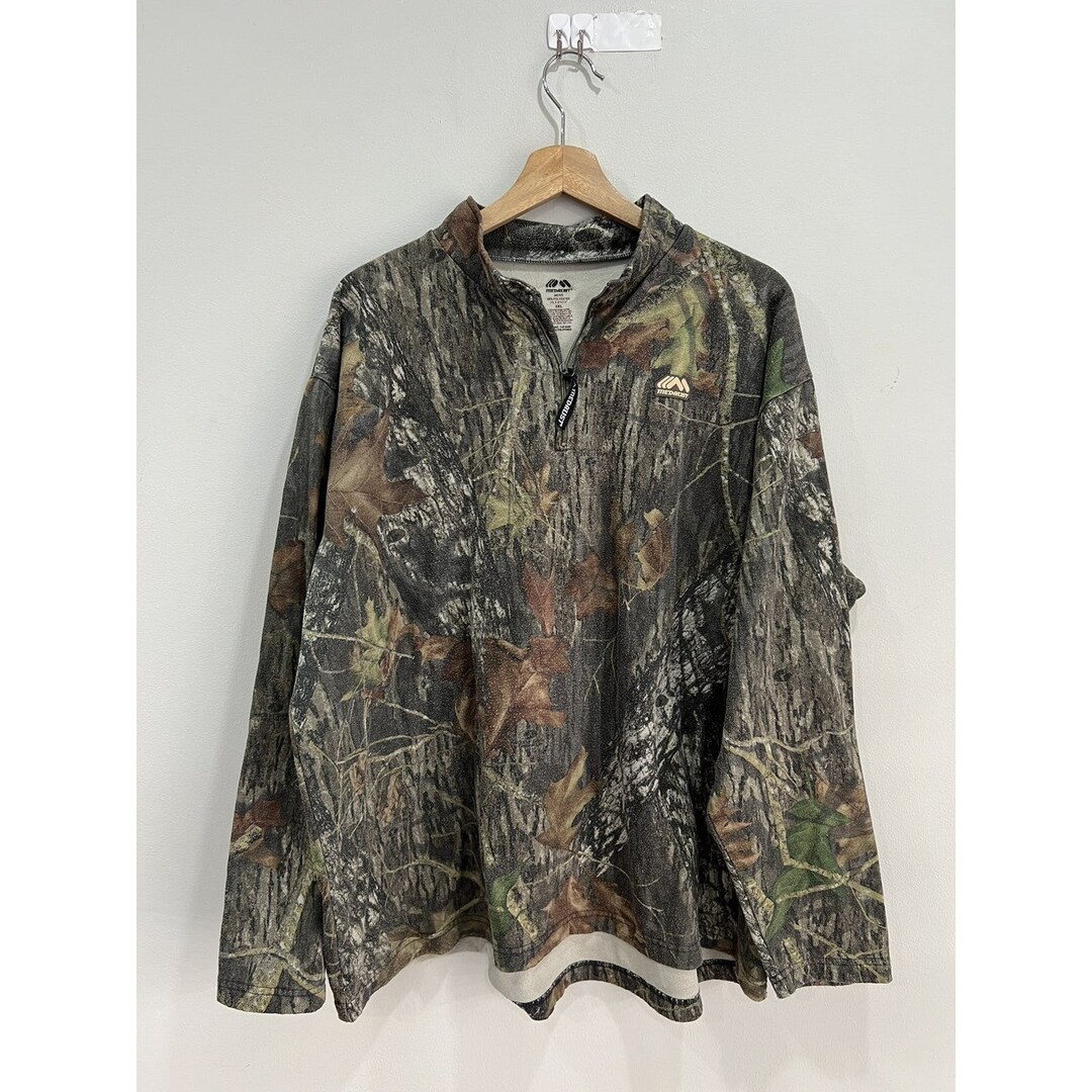 Vintage Real Tree Camo Quarter Zip Light Sweater Xxl - Etsy