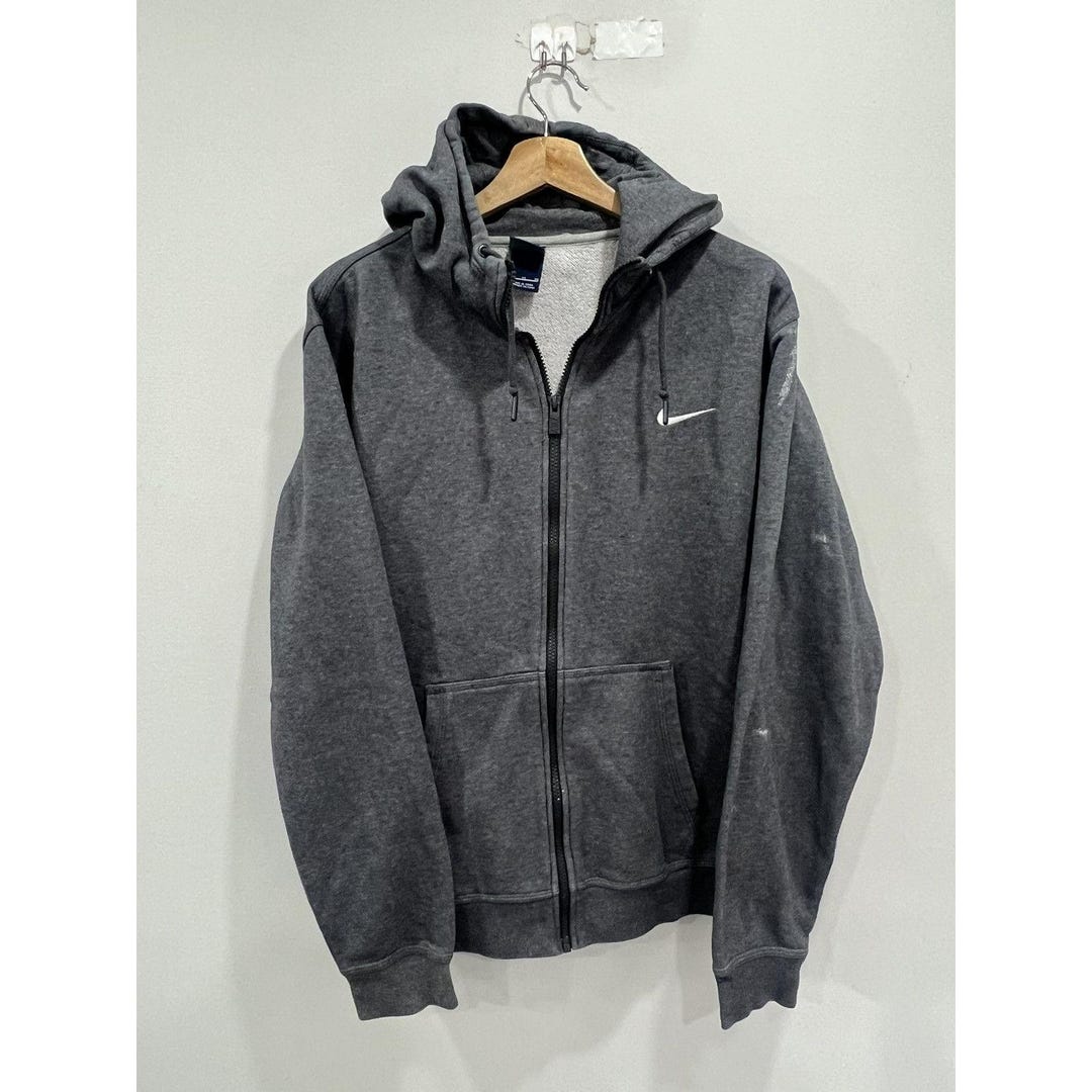 Vintage Nike Hoodie Sweater Zip up Swoosh Check - Etsy